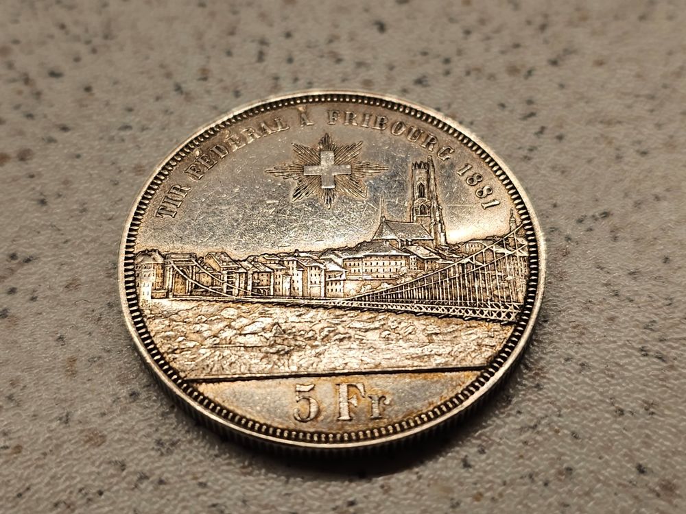 5fr Tir federal a Fribourg 1881 (Gebraucht) in la neuveville für CHF 57 – mit Lieferung auf ...