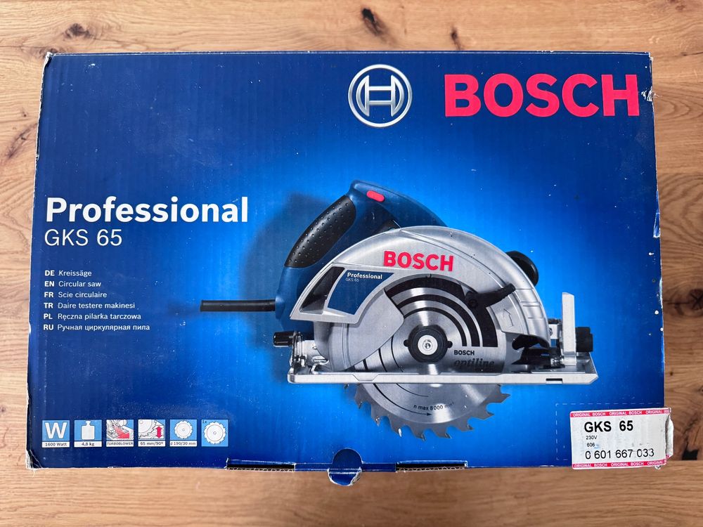 Bosch Kreissäge Professional GKS 65 - plus Sägeblatt, Top | Kaufen auf ...