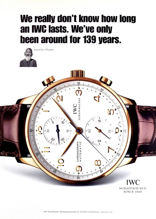 Original Reklame IWC Chronograph Automatic Gold Uhr rar!!! | Kaufen auf ...