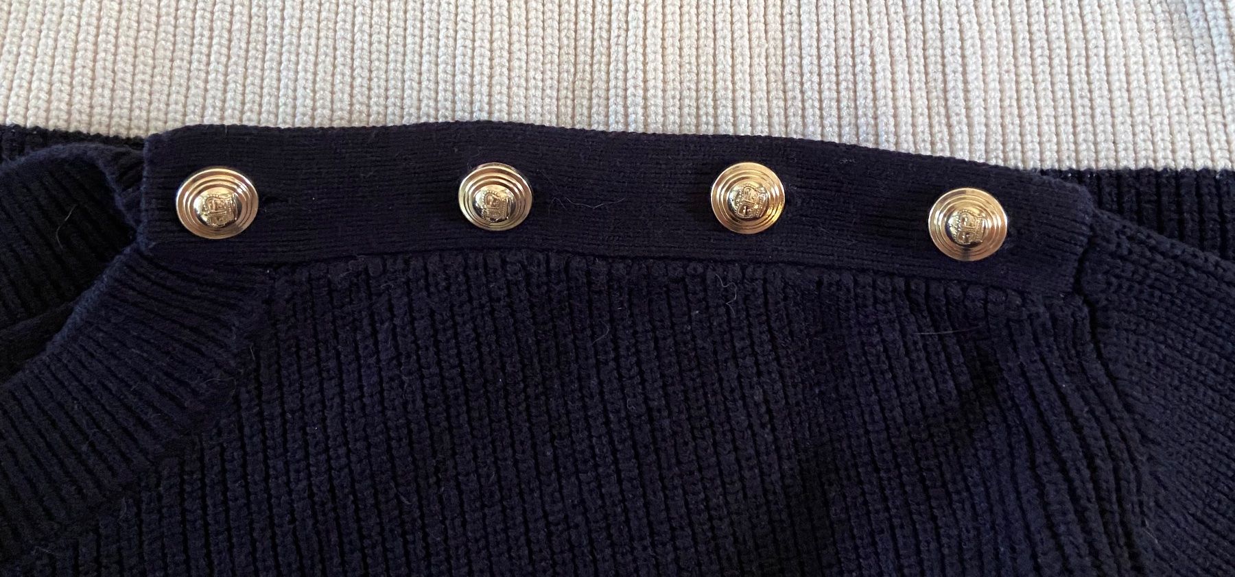 Pull rayé maille marine et écru MAISON 123 Arno t. XL - neuf (Neuf ...