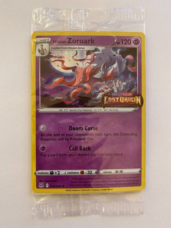 Pokemon Hisuian Zoroark Promo Card Lost Origin EN | Kaufen auf Ricardo