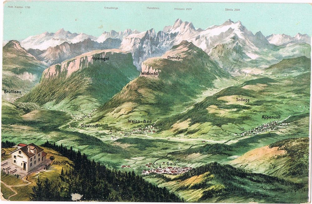 Appenzell und Alpstein (Panoramakarte) | Kaufen auf Ricardo