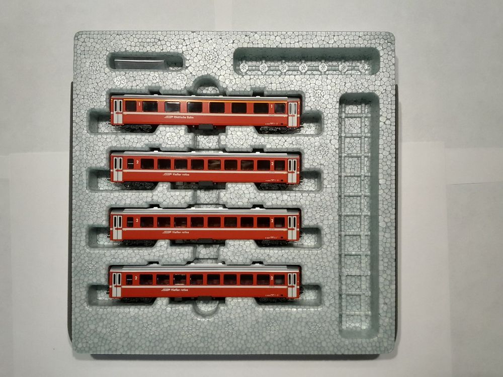Kato 10-1413 RhB Einheitswagen EW I Grundset 4-teilig (Neu und ...