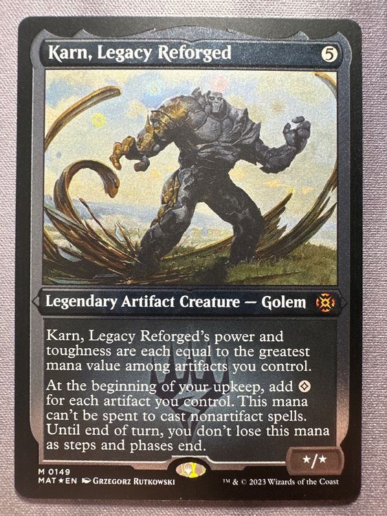 Karn, Legacy Reforged ETCHED FOIL Variant 0149 MAT (Neu (gemäss ...