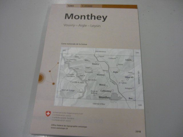 Wanderkarte Landkarte 1284 Monthey Wandern 1:25000 (Gebraucht) in ...