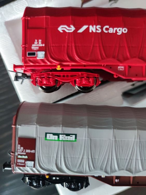 2x Roco H0 67729 67728 Schiebeplanwagen On Rail NS Cargo (Neu (gemäss ...