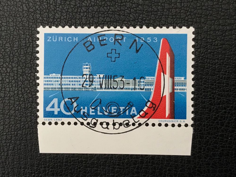 Flughafen Zürich 1953, Vollstempel-ET, deutsch (Gebraucht) in Stallikon für CHF 10 – mit ...