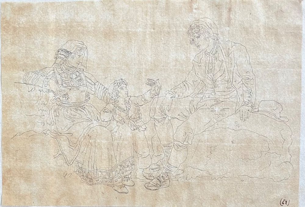 Antike Altmeister Zeichnung , Unleserlich Signiert (Gebraucht) in Root für CHF 15 – mit ...