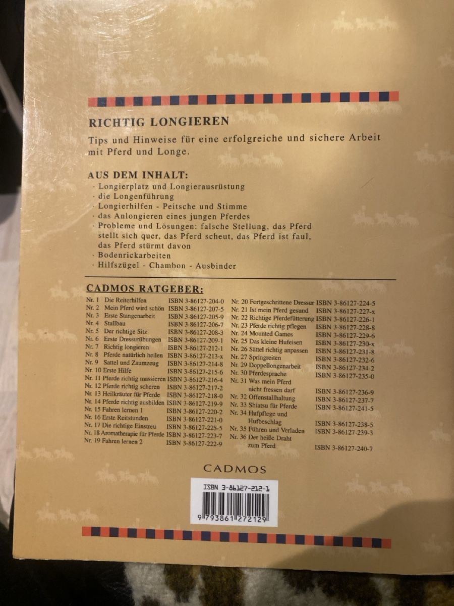 Cadmos Ratgeber: Richtig Longieren - Top Zustand! (Gebraucht) in Ebikon ...