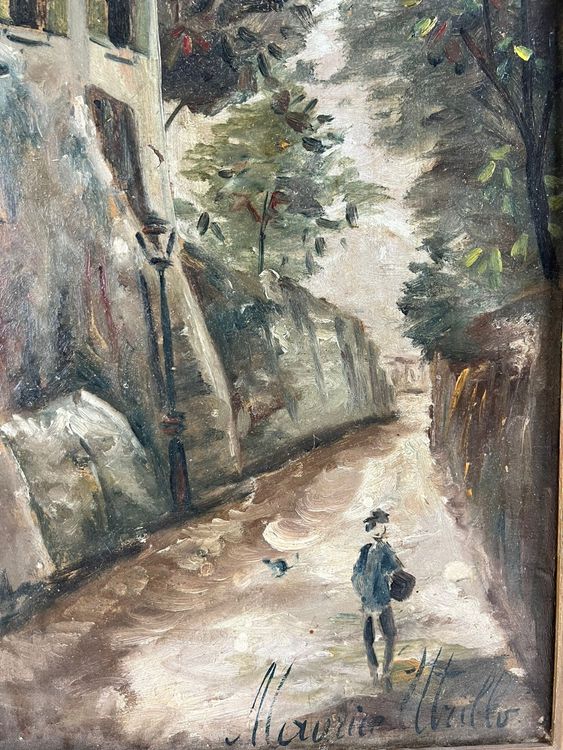 Antike Strasse Szene Gemälde schwerleserlig sig mit Notiz. (Gebraucht) in Neuhausen am Rheinfall ...