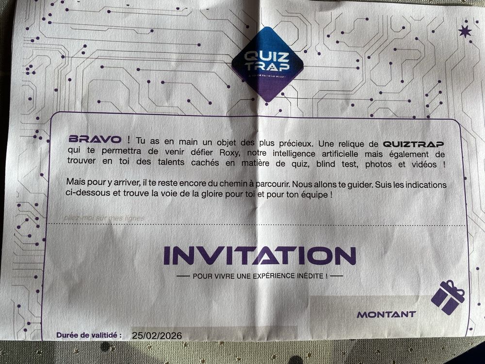 Bon Quiz Trap CHF 40 - Expérience Inédite! (Neuf (Voir description)) à ...