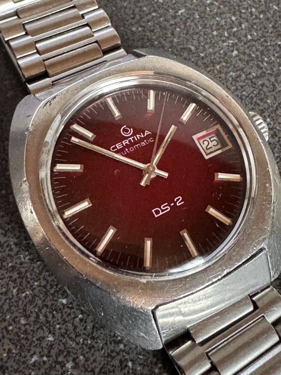 CERTINA DS 2 , Vintage aus 70 er , mit NSA Stahlband, ROT!! | Kaufen auf Ricardo