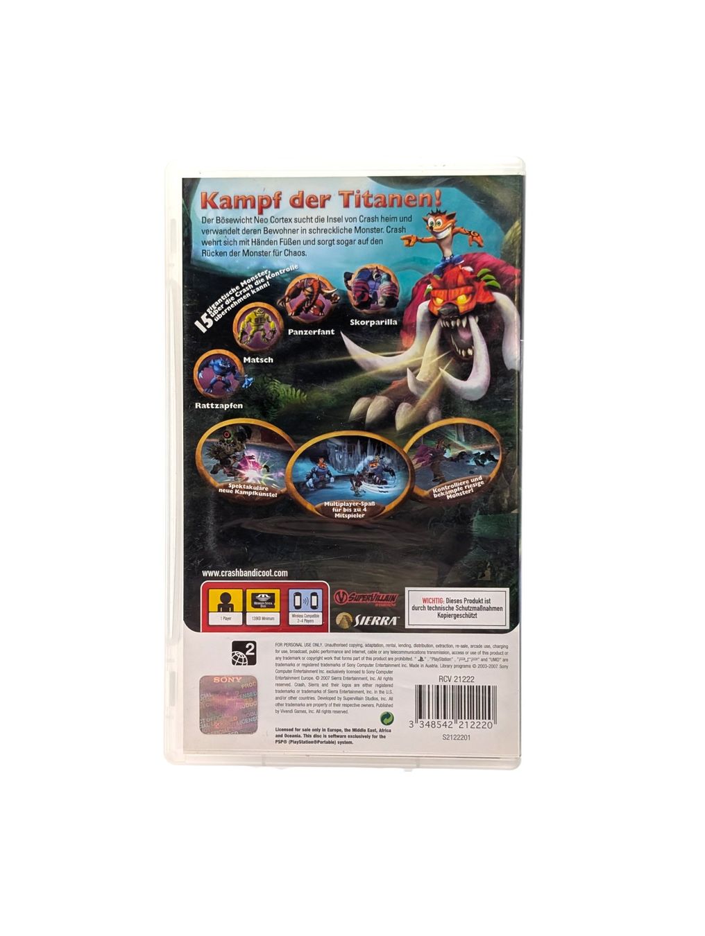 Crash of the Titans PlayStation Portable (PSP) (Gebraucht) in Domat/Ems ...