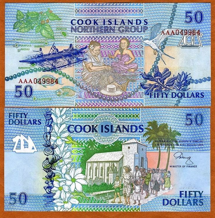 50 Dollars Cook Islands 1992 UNC | Kaufen auf Ricardo