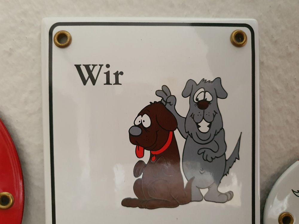 Emailschilder Hunde Verboten Kein WC Emaille Schild Retro | Kaufen auf ...