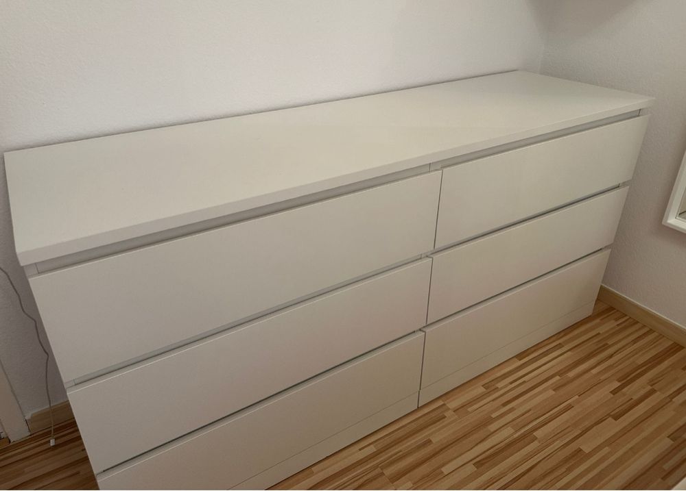 Ikea Malm Kommode, weiss, mit 6 Schubladen, Top Zustand (Gebraucht) in ...