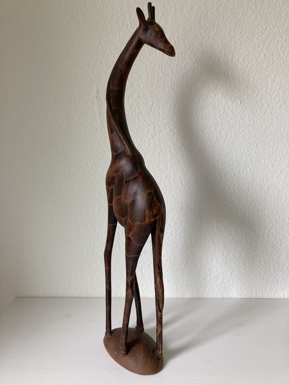 Holz Skulptur Giraffe aus Afrika | Kaufen auf Ricardo