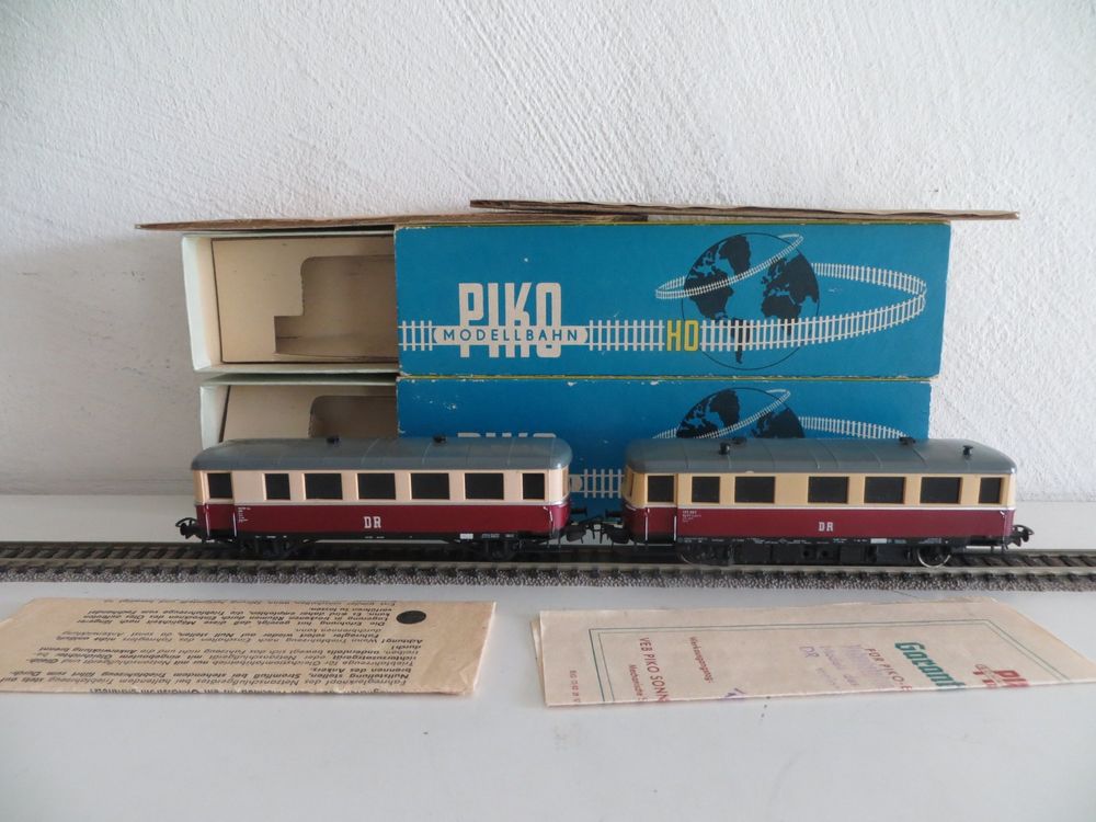 Piko H0: 2-teiliger Triebwagen der DR, mit OVP | Acheter sur Ricardo