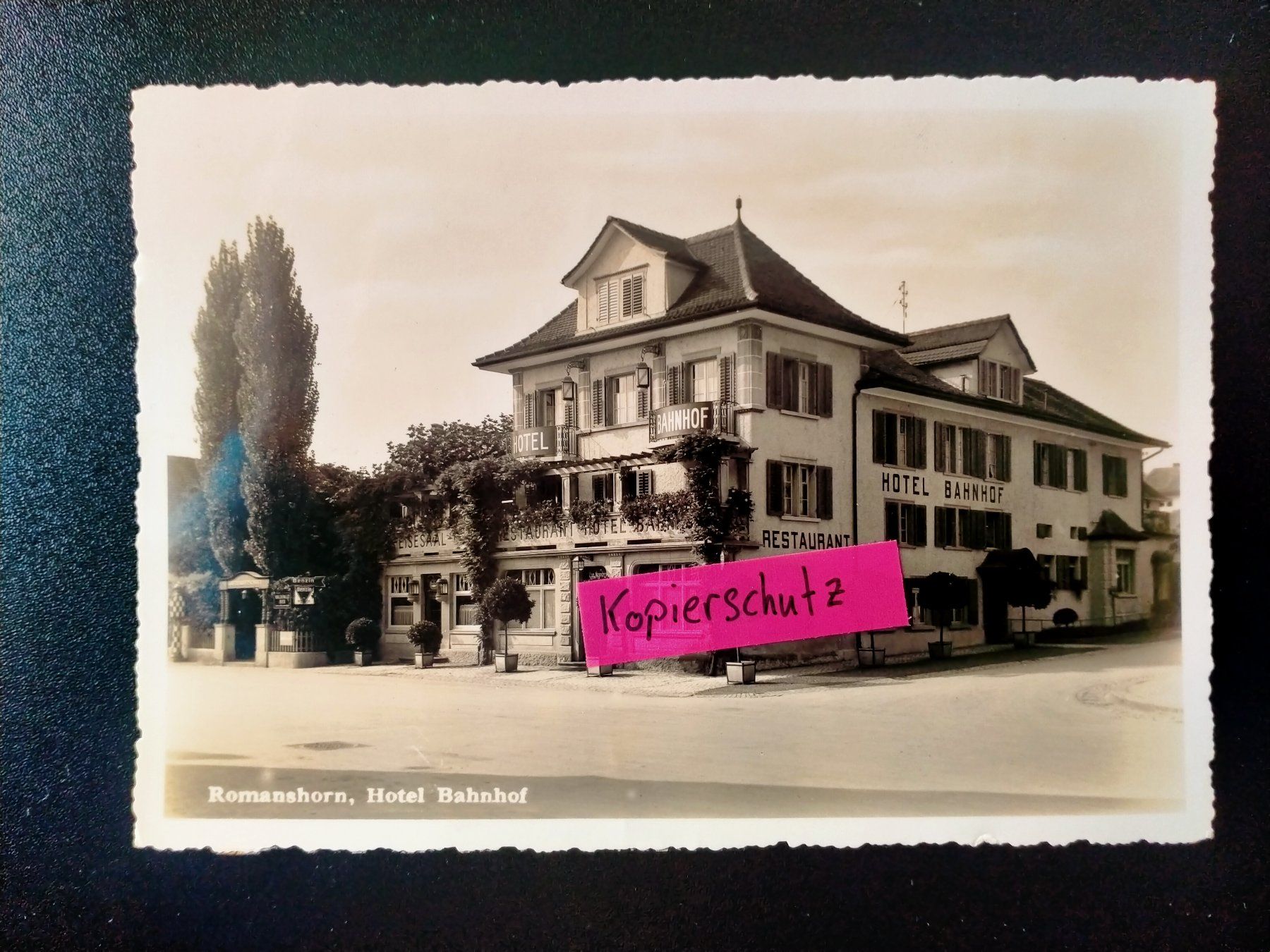 Romanshorn Hotel Bahnhof um 1942 AK Thurgau Häuser (Gebraucht) in ...