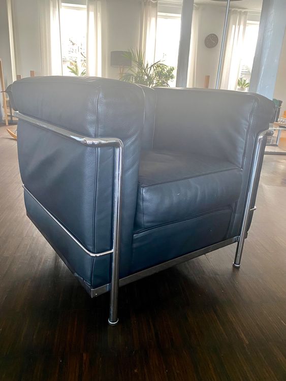 Cassina Le Corbusier LC 2 Leder Sessel Schwarz (Original) | Kaufen auf Ricardo