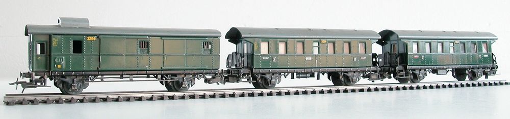 Märklin 2 alte Personenwagen Ci / 1 Gepäckwagen Pwi Spur H0 (Gebraucht ...