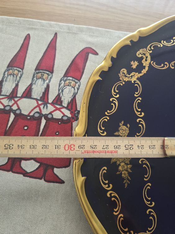 Porzellanplatte echt Kobalt Goldrand (Gebraucht) in Thal für CHF 35 ...