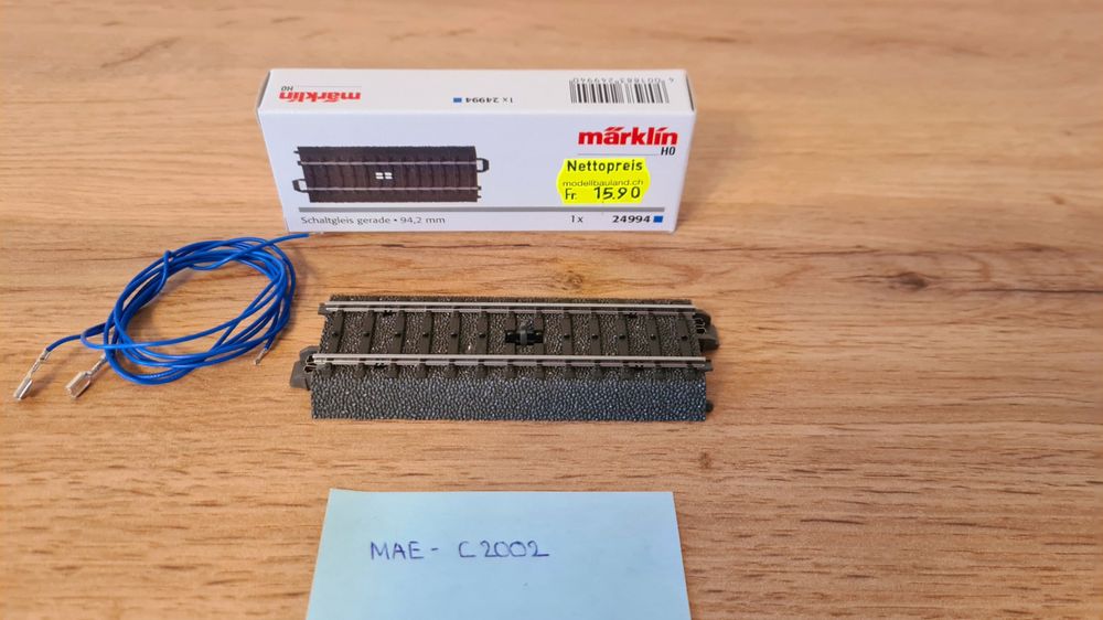 Märklin H0, 1x Schaltgleis gerade 24994 (MAE-C2002) (Gebraucht) in ...