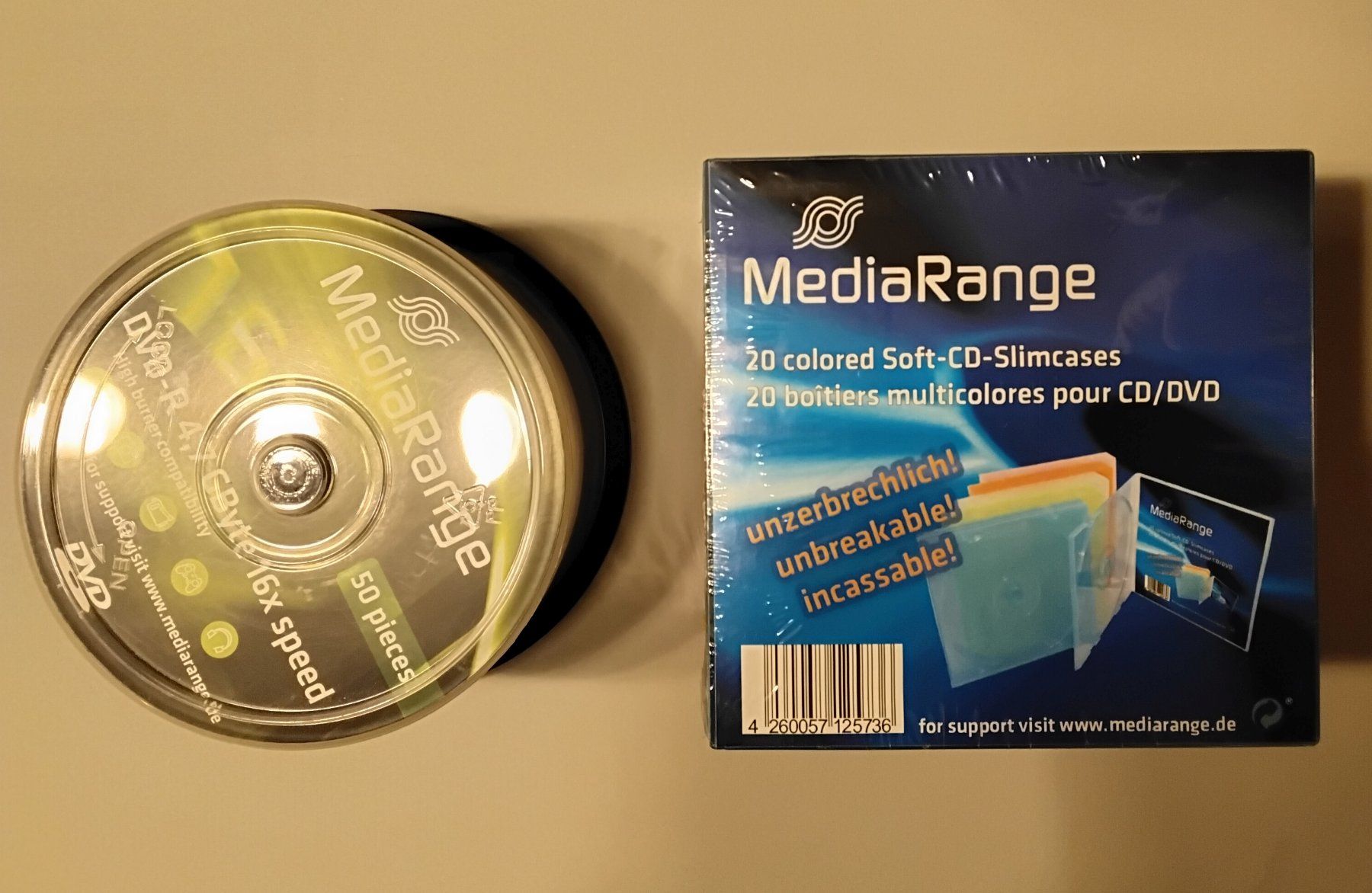 40x DVD-R (speed 16x) plus 20x bunte DVD Hüllen (Neu (gemäss ...