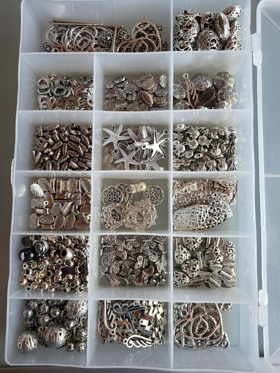 Grosses Schmuckperlen Set, Bastelperlen, Anhänger, DIY (Neu (gemäss ...