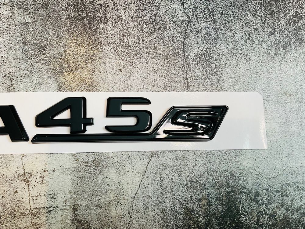 Mercedes AMG A45 S Emblem Logo Schriftzug Neu in Schwarz (Neu und ...