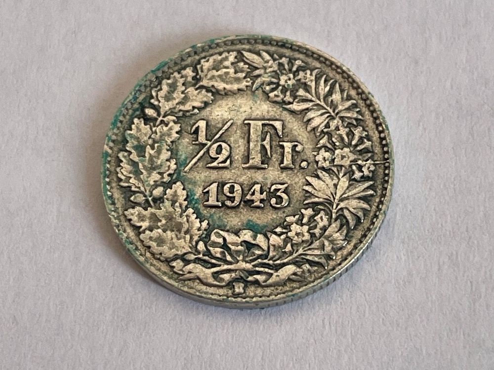Superbe pièce ½ Fr HELVETIA 1943 en Argent | Kaufen auf Ricardo
