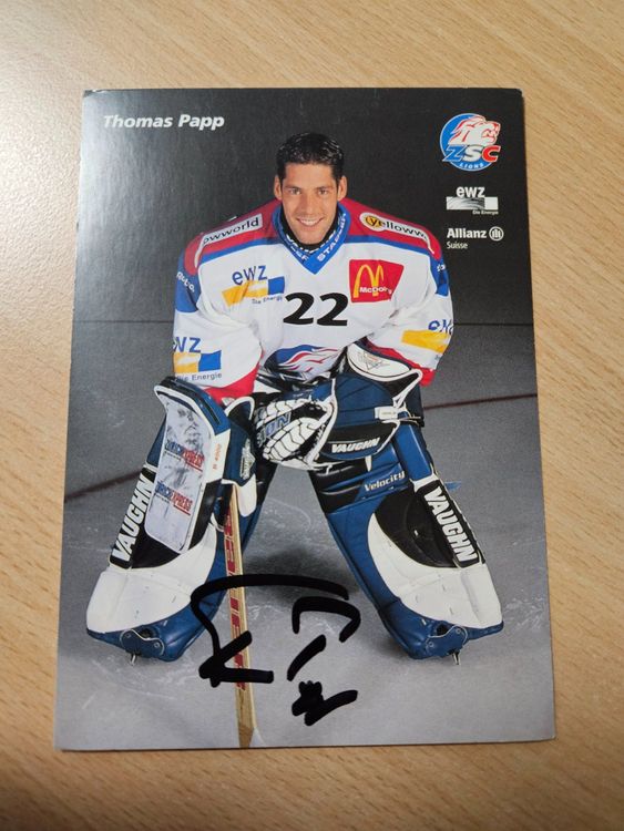 Autogrammkarte Thomas Papp ZSC Lions Zürich Eishockey (Gebraucht) in ...