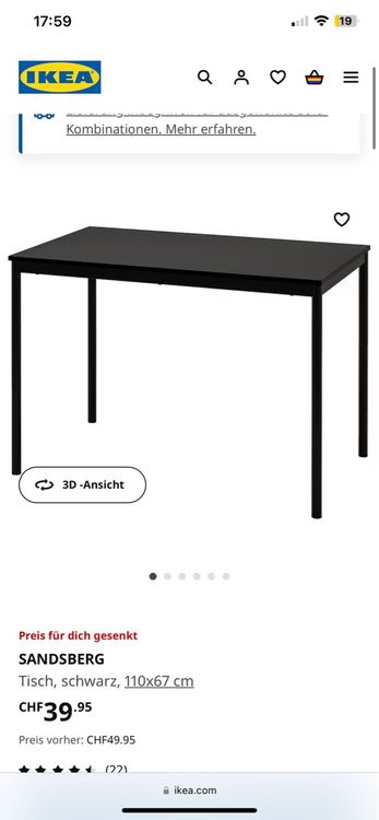Tisch Ikea (Gebraucht) in Cham für CHF 1 – nur Abholung auf Ricardo kaufen