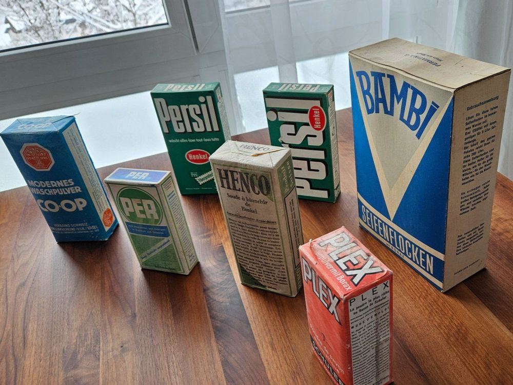 Vintage Waschmittelpakete, Persil, Henco, Bambi, Plex.. (Neu und originalverpackt) in Untervaz ...