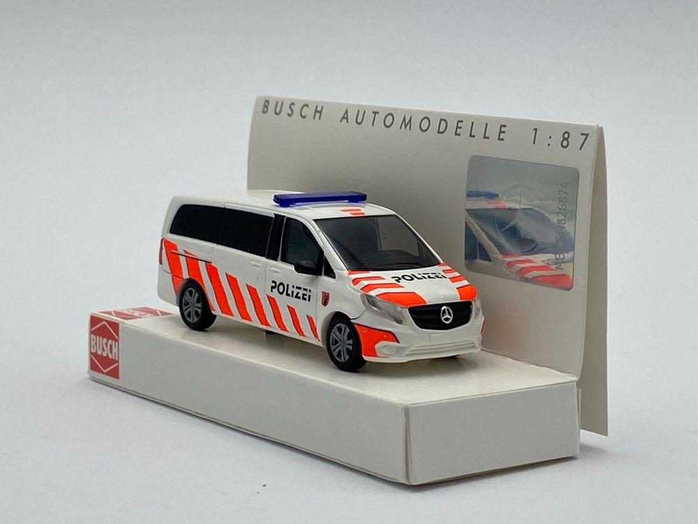 Busch 51100-202 1:87 Mercedes-Benz Vito Polizei Glarus (Neu und ...