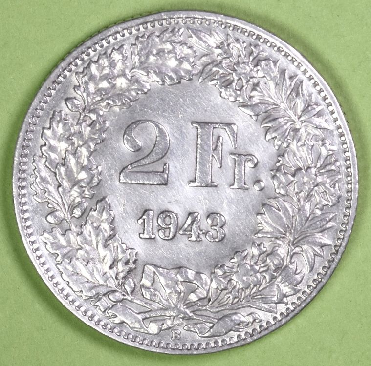1943 / FR. 2.00 - MÜNZE, natürlich noch in SILBER ! | Kaufen auf Ricardo