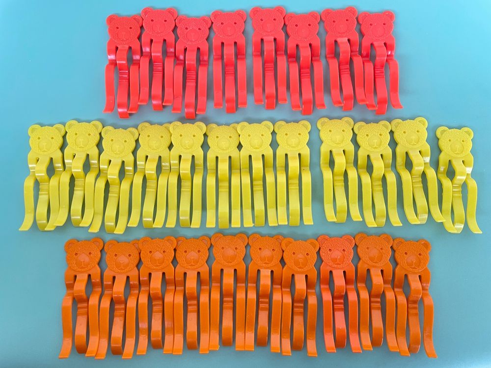 30x Bär Bären Wäscheklammer Klammer Clips Allibert 70er | Kaufen auf ...