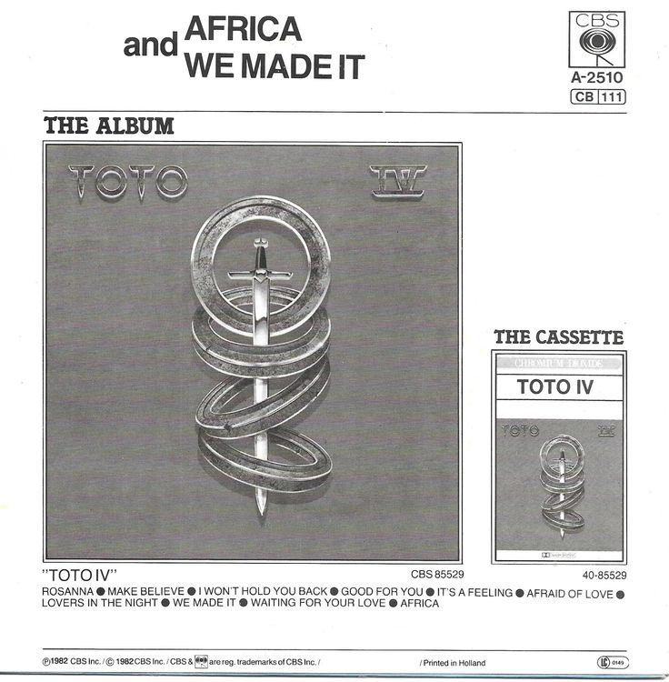 TOTO - AFRICA | Kaufen auf Ricardo