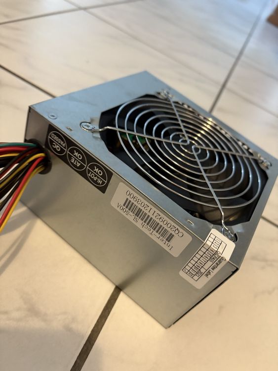 Inter-Tech SL-500A 500 Watt PC Power Supply Unit PSU Tested (Gebraucht ...