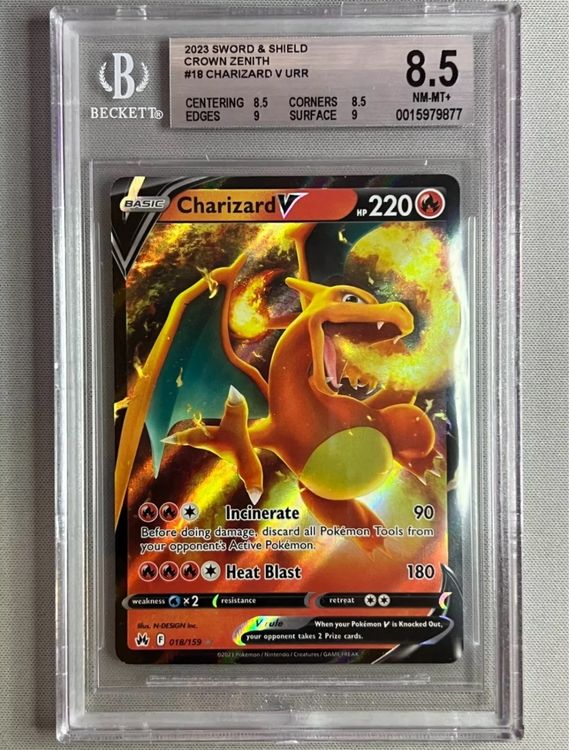CHARIZARD CROWN ZENITH V 18/159 2023 POKEMON BGS 8.5 (Gebraucht) in ...