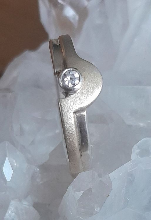 Fingerring 925 Silber mit Zirkonia | Kaufen auf Ricardo