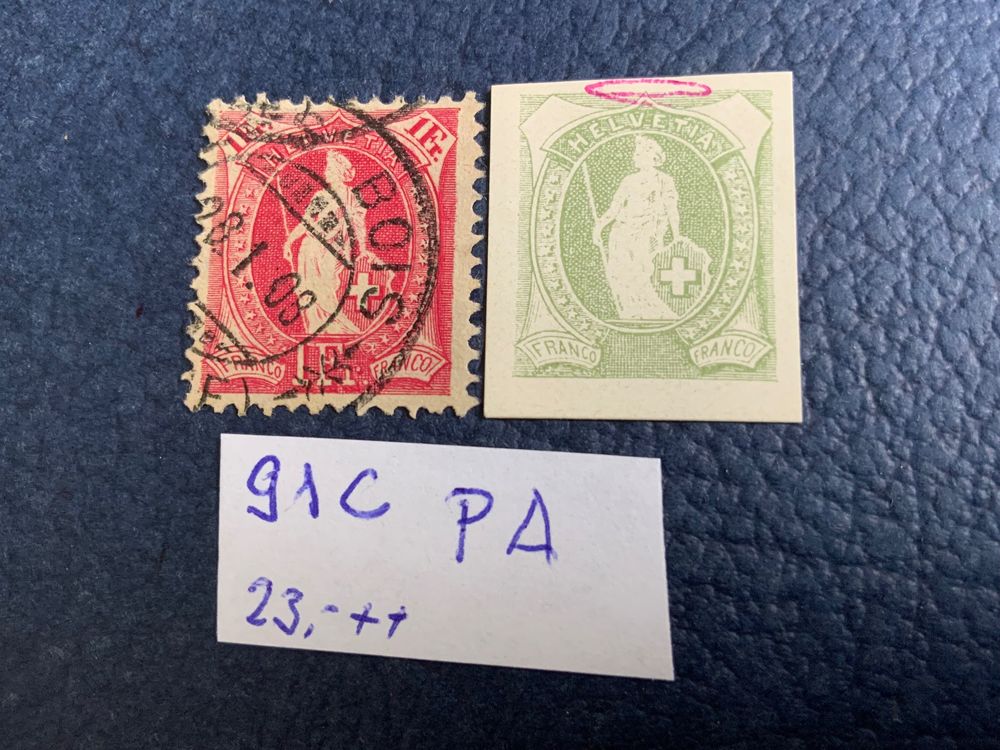 Briefmarken Schweiz Stehende Helvetia 91C PA O | Kaufen auf Ricardo