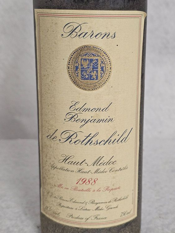 Barons Edmond Benjamin de Rothschild Haut-Médoc 1988 🍷 👌 (Neu (gemäss ...
