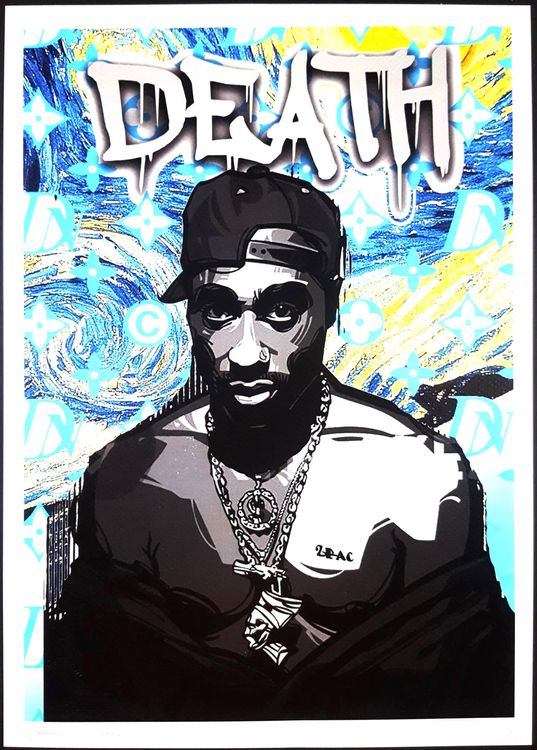 Death NYC Ltd Ed Pop Art Druck Rapper legende 2 Pac 11/100 (Neu (gemäss ...