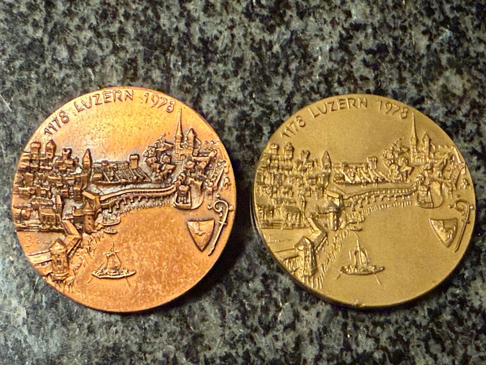 Luzern Medaille 1178-1978, Kanton Luzern, Schweiz Rarität (Gebraucht ...
