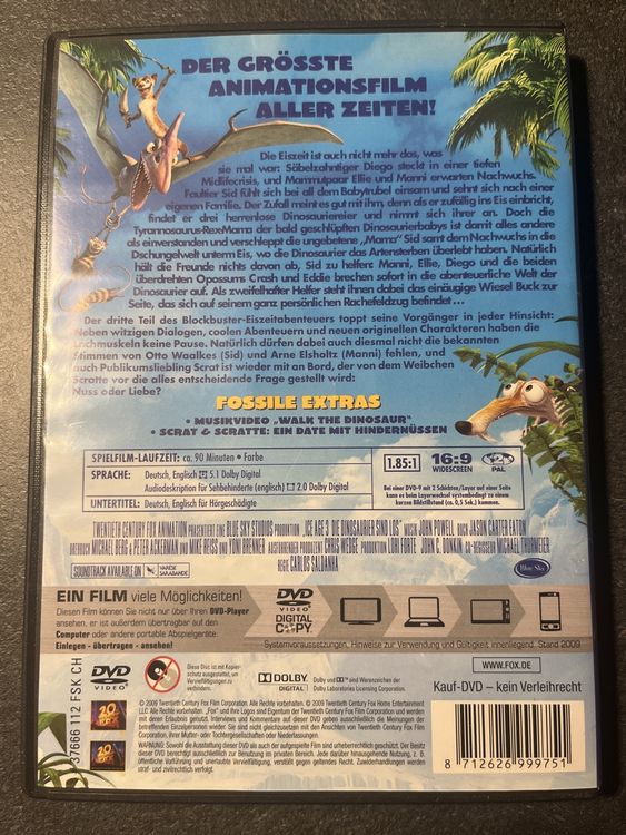 DVD Ice Age 3 - die Dinosaurier sind los (Gebraucht) in Oberdorf SO für CHF 0.95 – mit Lieferung ...