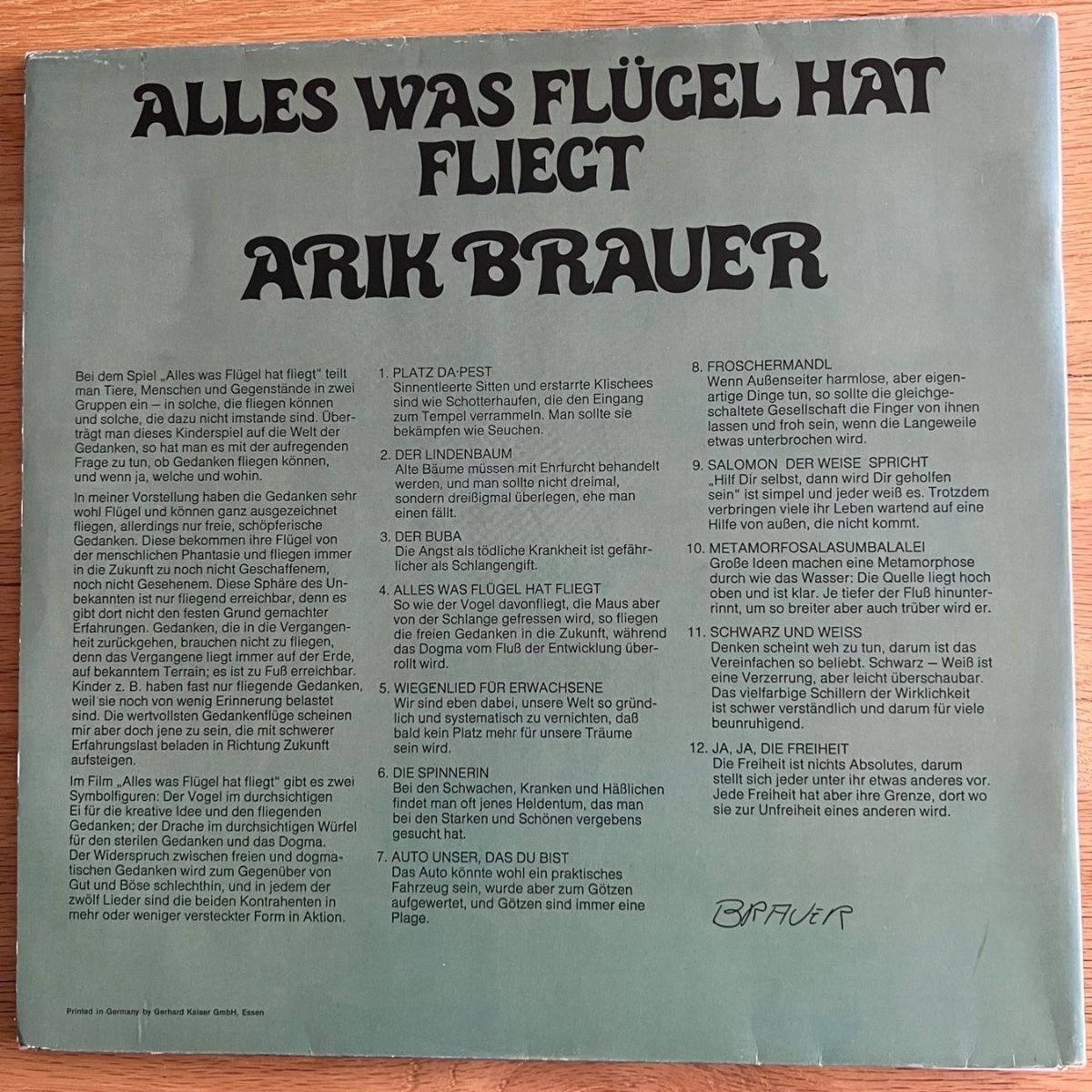 Arik Brauer - Alles Was Flügel Hat / Swiss-Press. 1975 - TOP (Gebraucht ...