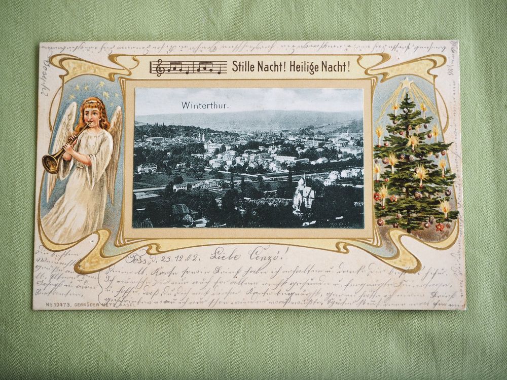 Winterthur, Relief Engel, Christbaum, Stadtansicht, Weihncht (Gebraucht ...