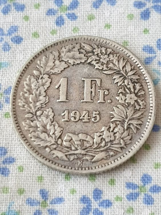 Helvetia Schweiz 1 Franken Münze 1945 Silber 835 (Gebraucht) in Mörschwil für CHF 4.9 – mit ...