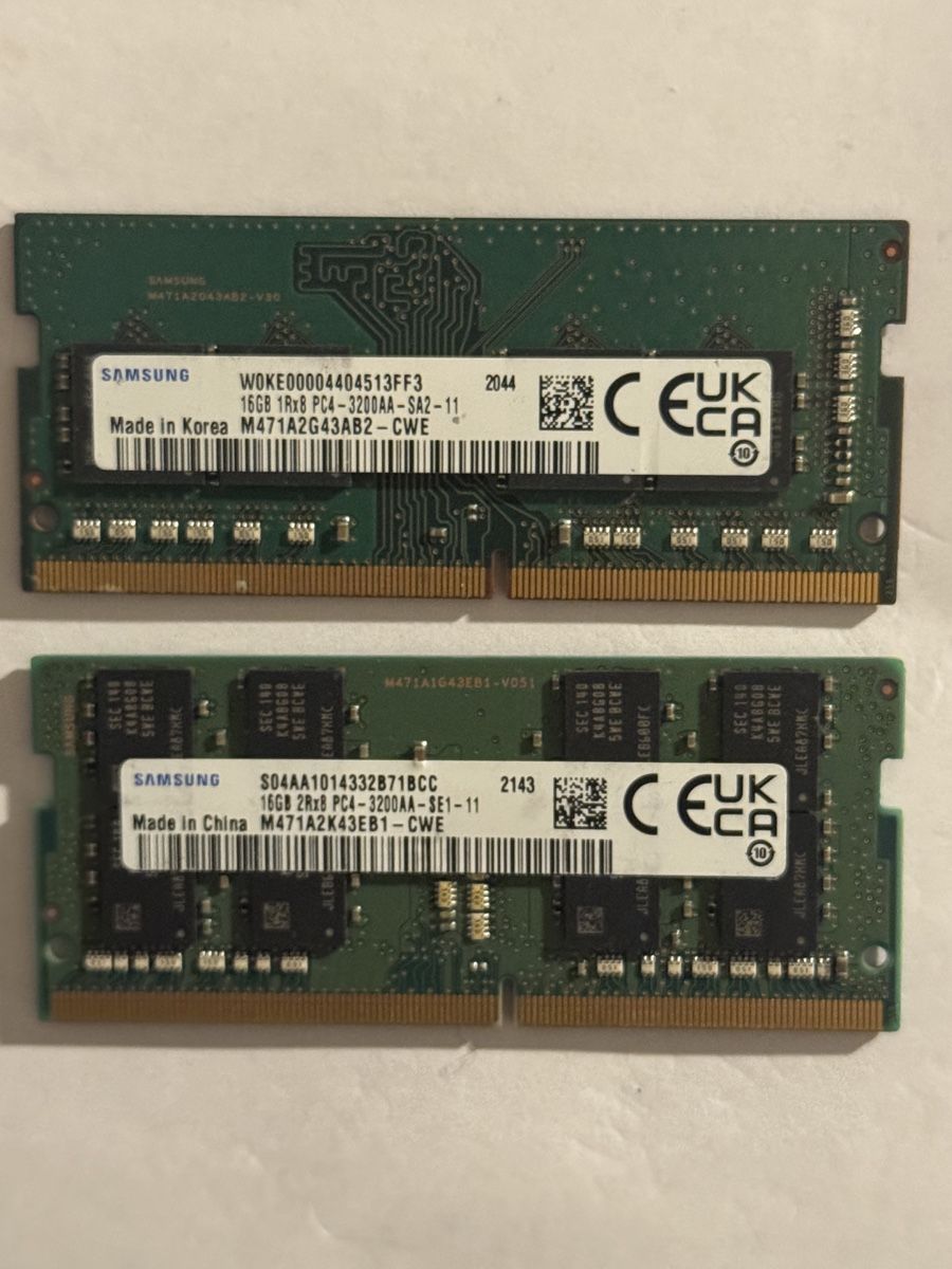 Samsung RAM Riegel, 2x 16GB DDR4 PC4-3200, Top Zustand! (Gebraucht) in ...